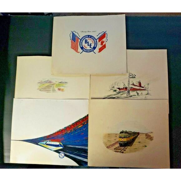 Unbranded | Art | 96s Brotherhood Of Locomotive Engineers 4 Pictures ...